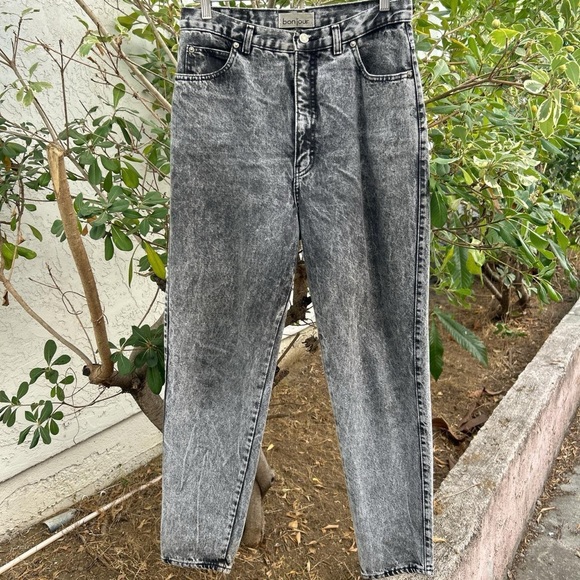 bonjour | Jeans | Vintage 99s Bonjour Acid Wash High Rise Tapered Jeans ...